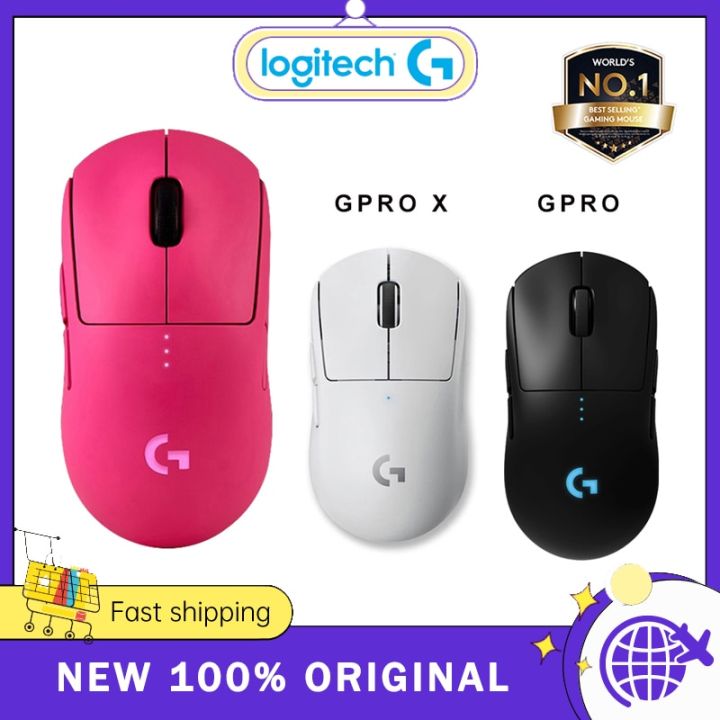 Logitech G PRO X Superlight/g PRO GPW สีชมพูเมาส์สำหรับเล่นเกมส์ไร้สาย25K HERO เมาส์สำหรับเล่น ...