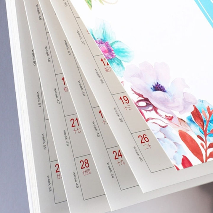 LSHUO Desk Calendar 2024-2025 Standing Flip 18 Months Calendar July ...