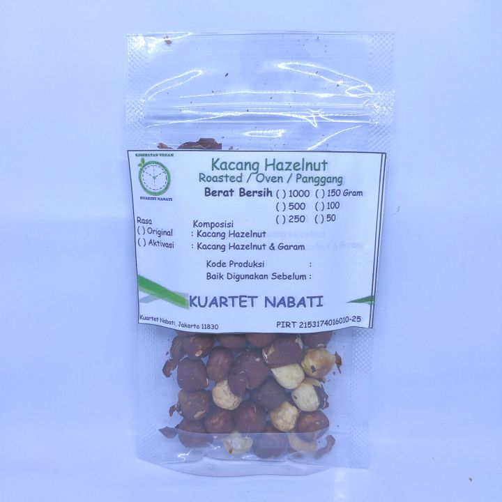 50gr Roasted Hazelnut - Kacang Hazelnut Oven - Panggang - Matang - Rasa ...