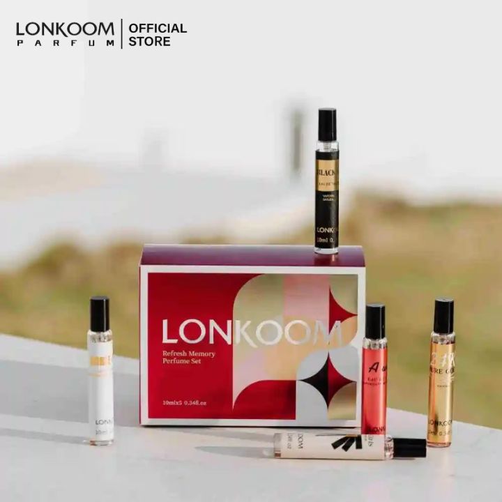 [Official] LONKOOM 5 in 1 Combo Refresh Memory Perfume Set 10ml*5 24K ...