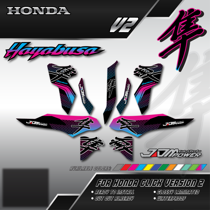 HONDA CLICK GAME CHANGER 125 V3 HAYABUSA DECALS CONCEPT | Lazada PH
