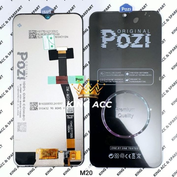 ORIGINAL POZI LCD TOUCHSCREEN SAMSUNG GALAXY M20 / M205 BLACK ORIGINAL ...
