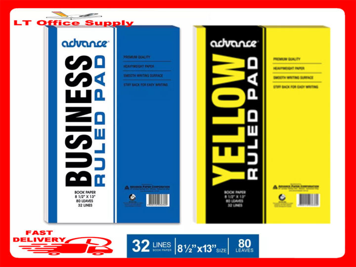 Advance Business ruled pad / Yellow ruled pad 80 Leaves | Lazada PH