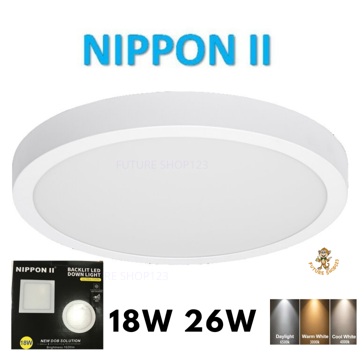 NIPPON II Surface Downlight (ROUND/SQUARE) ULTRA THIN 18W & 26W BACKLIT ...