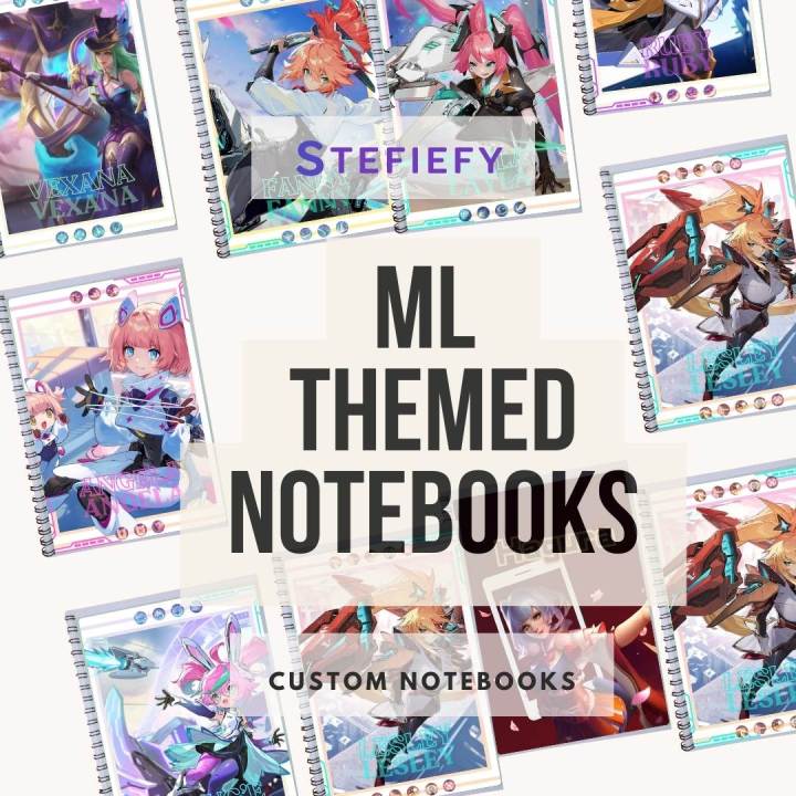 Mobile Legends Themed Custom Spiral Notebooks | 50 Leaves | Blue Lines ...