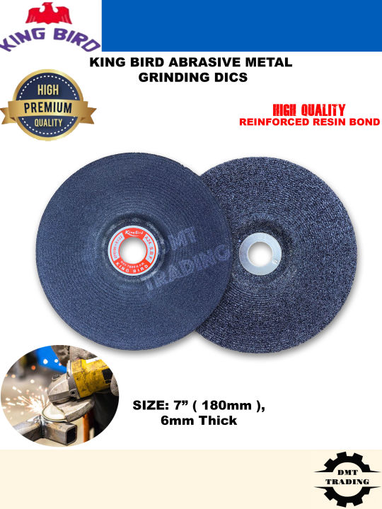 King Bird 7" (180mm) Heavy Duty Abrasive Metal Grinding Disc / Wheel ...