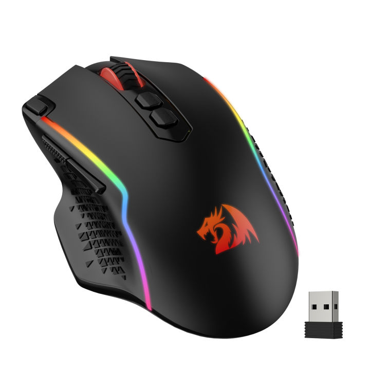 Redragon M810 Pro Wireless Gaming Mouse, 10000 DPI Wired Gamer w/ Rapid ...