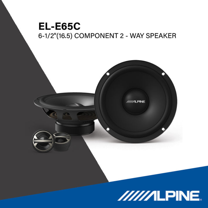 Alpine ใหม่! ลำโพง EL-E65C (SU00410A01) รุ่น EL-series ขนาด 6.5 นิ้ว COMPONENT 2 - WAY SPEAKER ...