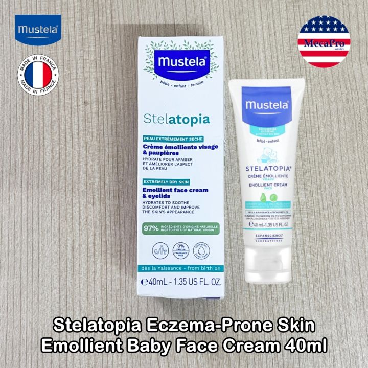 Mustela® Stelatopia Eczema-Prone Skin Emollient Baby Face Cream 40ml ...