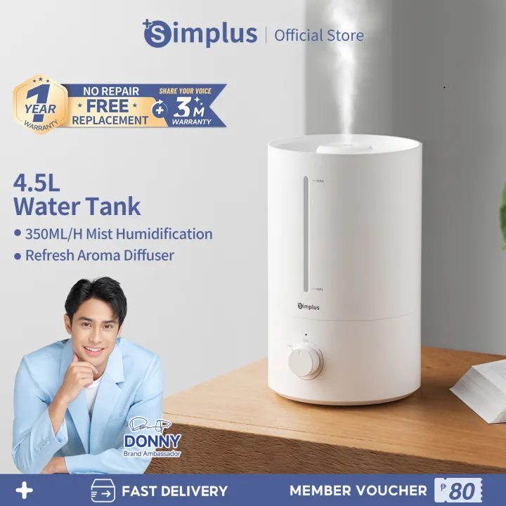 Simplus Humidifier 4.5L Water Tank Aroma Diffuser 35dB Quiet Premium ...