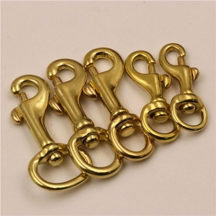 1piece Solid Brass Trigger Swivel Eye Bolt Snap Hook For webbing Leather Craft Bag Strap Belt ...