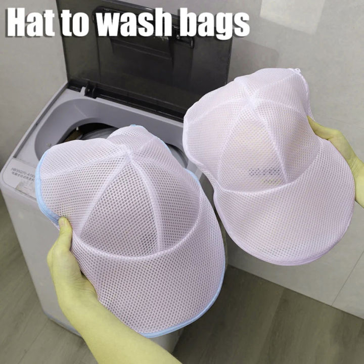 Hat Mesh Washing Bag Washing Machine Hat Wash Protector with Support ...