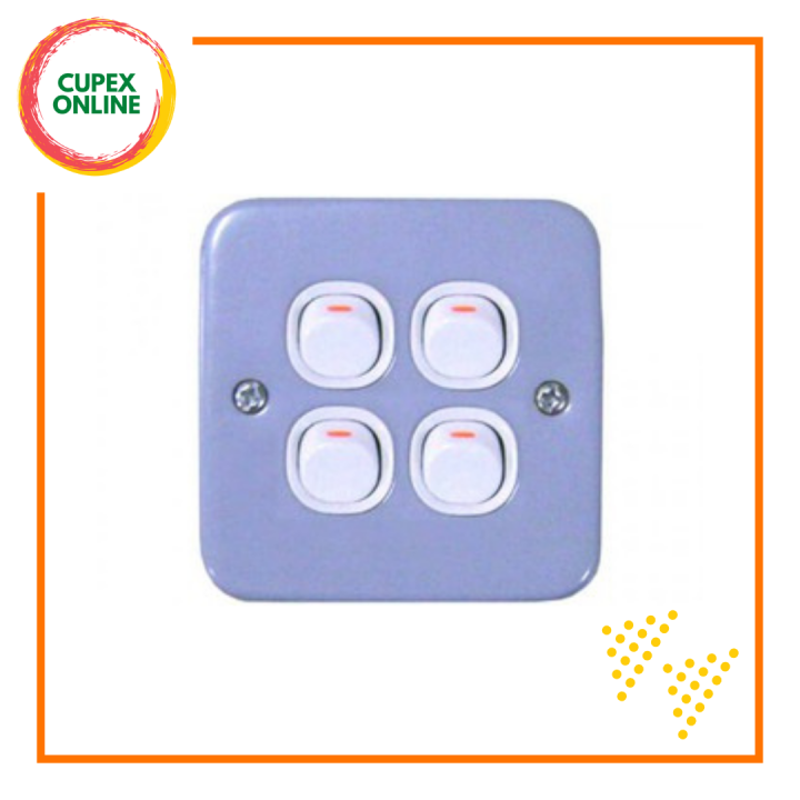 Schneider Electric ESM Series Metal Clad Switch 10A 4G1W Switch | Lazada
