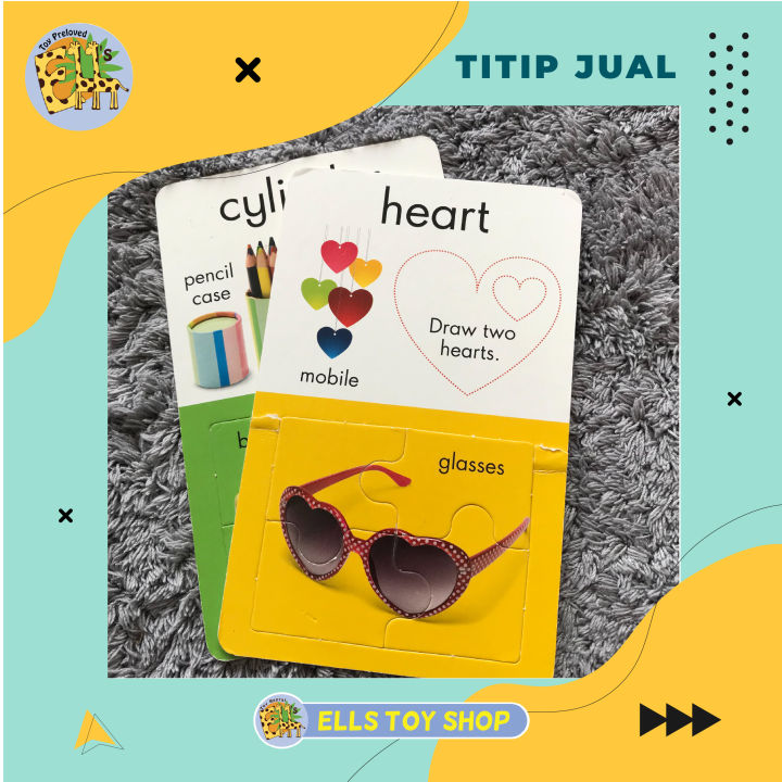 Jigsaw Flash Cards Puzzle Number-Colours and Shapes-ABC | Lazada Indonesia