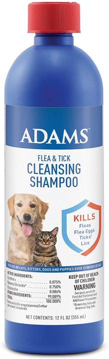 ADAMS Flea & Tick Cleansing Shampoo for Cats and Dogs over 12 Weeks Old ...