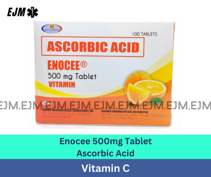 ENOCEE Ascorbic Acid Vitamin C 500mg tablet - 100 tablets | Lazada PH