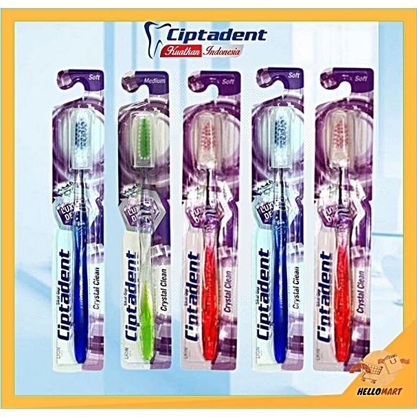 ORIGINAL CIPTADENT Sikat Gigi Crystal Clean Medium Soft / CIPTADENT ...