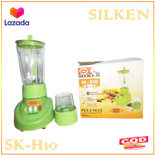 Blender 2in1 Silken SK-H10 Hijau - Model seperti miyako 6 mata pisau | Lazada Indonesia