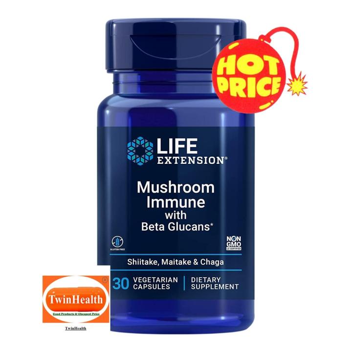 Life Extension Mushroom Immune with Beta Glucans / 30 Vegetarian ...
