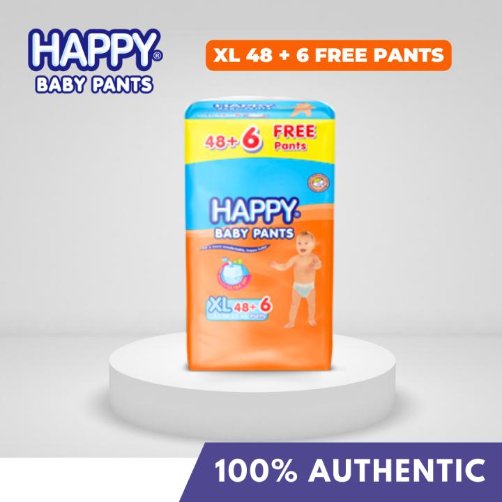 HAPPY Baby Pants Diapers XL 48 + 6 pieces | Lazada PH