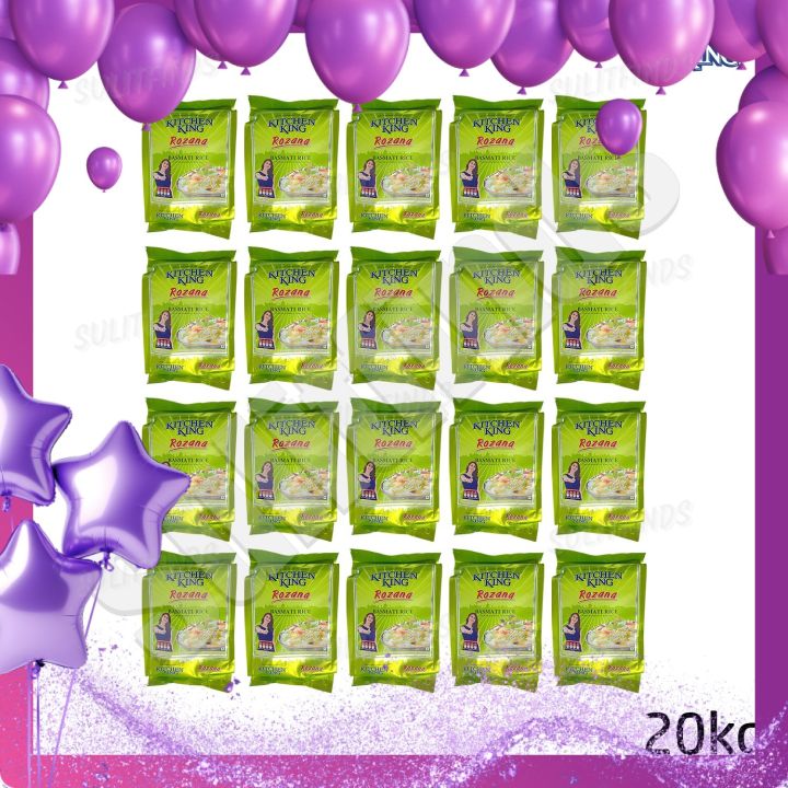 Kitchen King Rozana Supreme and Authentic White Basmati rice 20kg ...