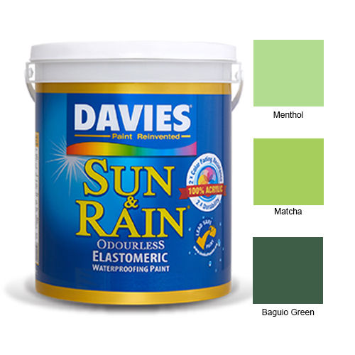 Davies Liter Sun & Rain GREEN Elastomeric Waterproofing Indoor/Outdoor ...