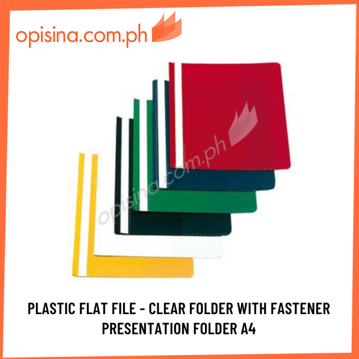 PLASTIC FLAT FILE WITH FASTENER PRESENTATION FOLDER A4 | Lazada PH