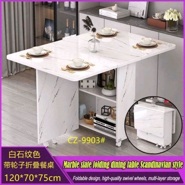 Foldable Dining/Bar Table with cabinet | Lazada PH