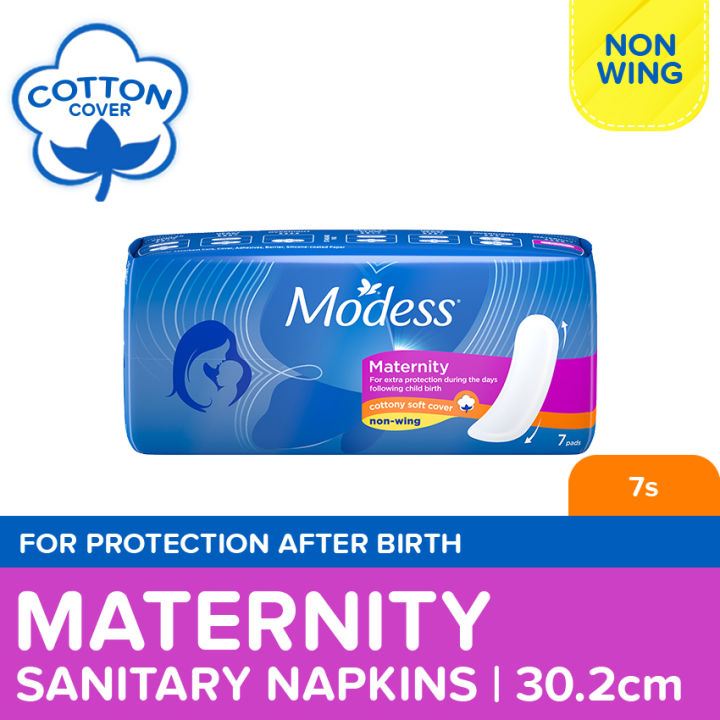 Modess Maternity Extra Long Sanitary Napkin 7s - Med-Heavy Flow, Post ...