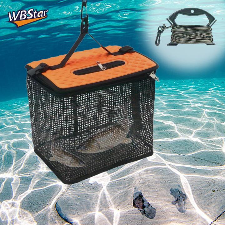 WBStar Floating Fishing Basket Fish Protection Lightweight Fishing ...