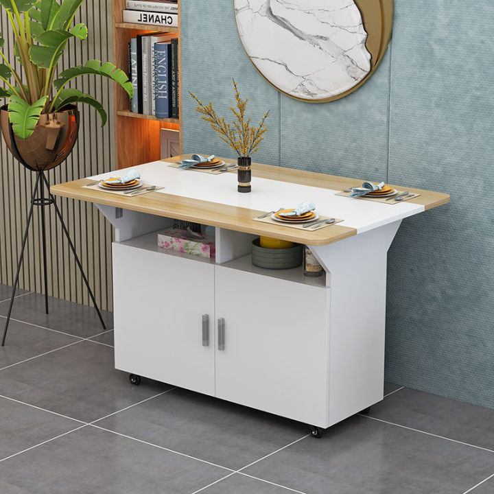 Movable Kitchen Island Table Island Counter Table Kitchen Shelf Cabinet ...