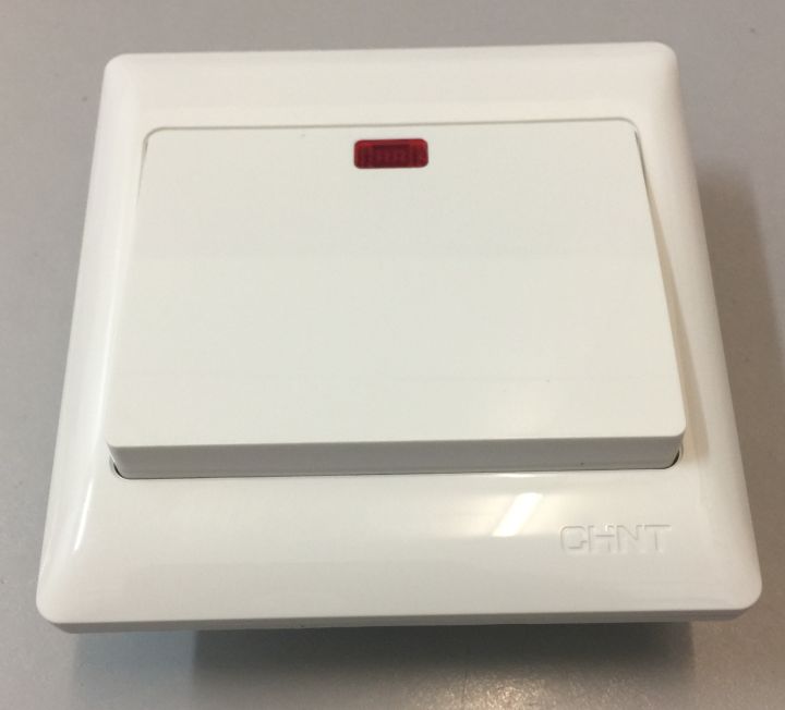 CHINT 20A 250V 1 Gang 1 Way DP Switch With Neo Light ( Big Rocker ...