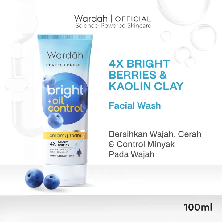 Wardah Perfect Bright Creamy Foam Brightening + Oil Control - Facial ...