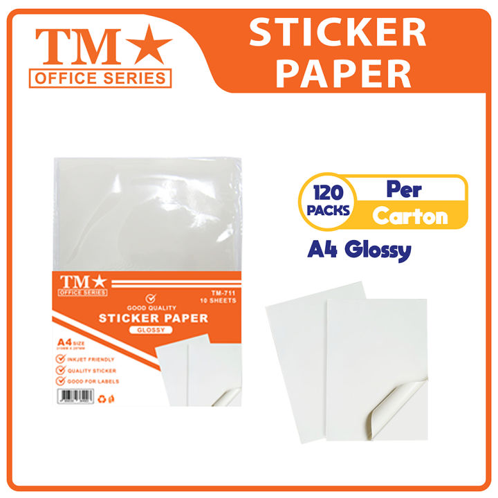 TM | 120 packs Sticker Paper A4 10's | Lazada PH