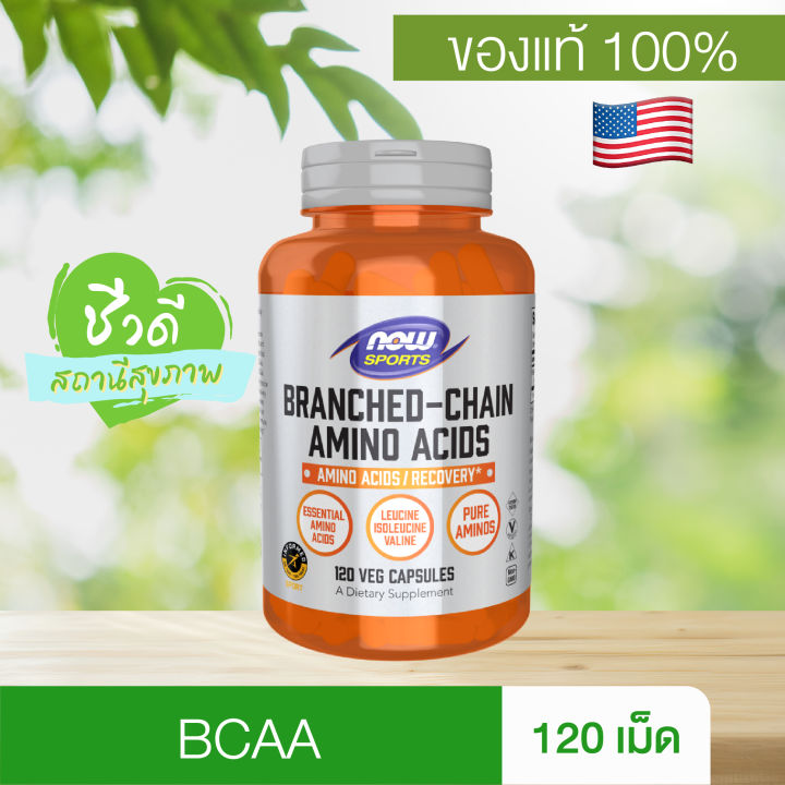 Now Sports BCAA Branched-Chain Amino Acids 120 Capsules, นาวสปอร์ต บีซี ...