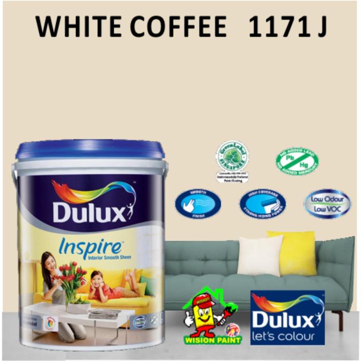 1171J WHITE COFFEE ( 1L ) DULUX INSPIRE INTERIOR SMOOTH SHEEN PAINT ...