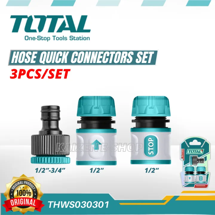 TOTAL THWS030301 Hose Quick Connectors Set 3pcs | Lazada