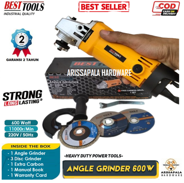 BESTTOOLS MESIN GERINDA ANGLE GRINDER MESIN GRINDA GURINDA 4 INCH BONUS ...