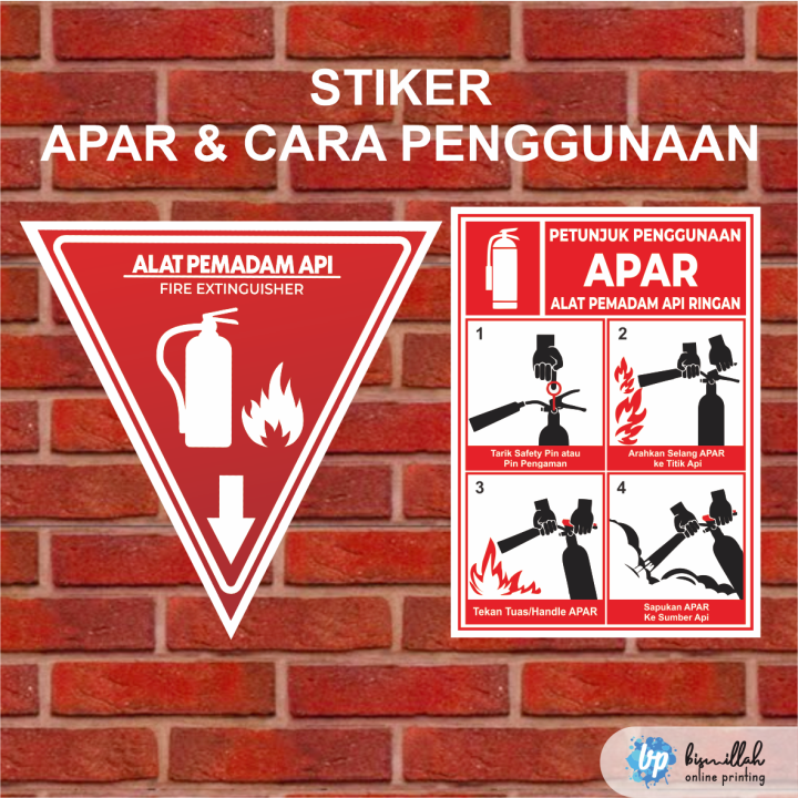 Stiker APAR dan cara penggunaan APAR | Lazada Indonesia