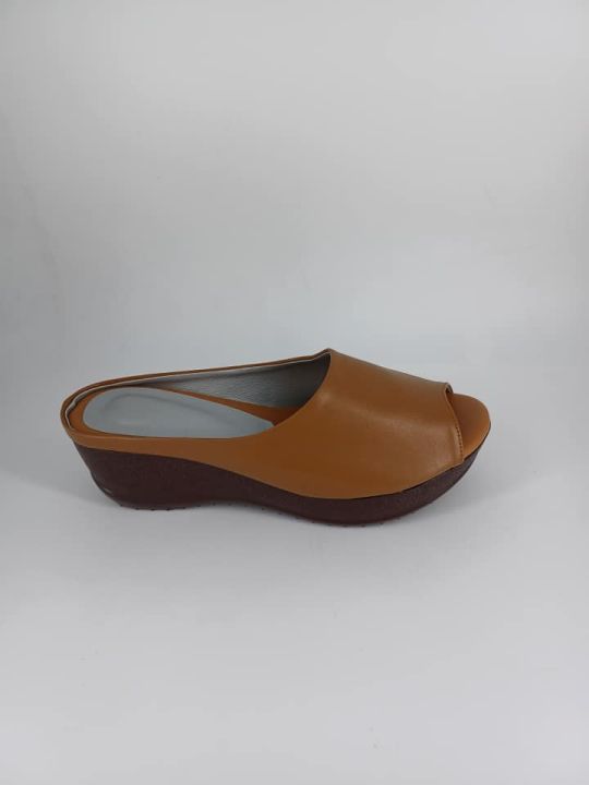 Luming's Simple Slip-on Wedge Tan | Lazada PH