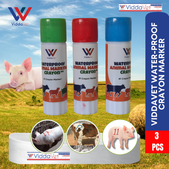 3pcs Pig Marker Crayon Identifying Crayon for Pig Cattle Cow Animals ...