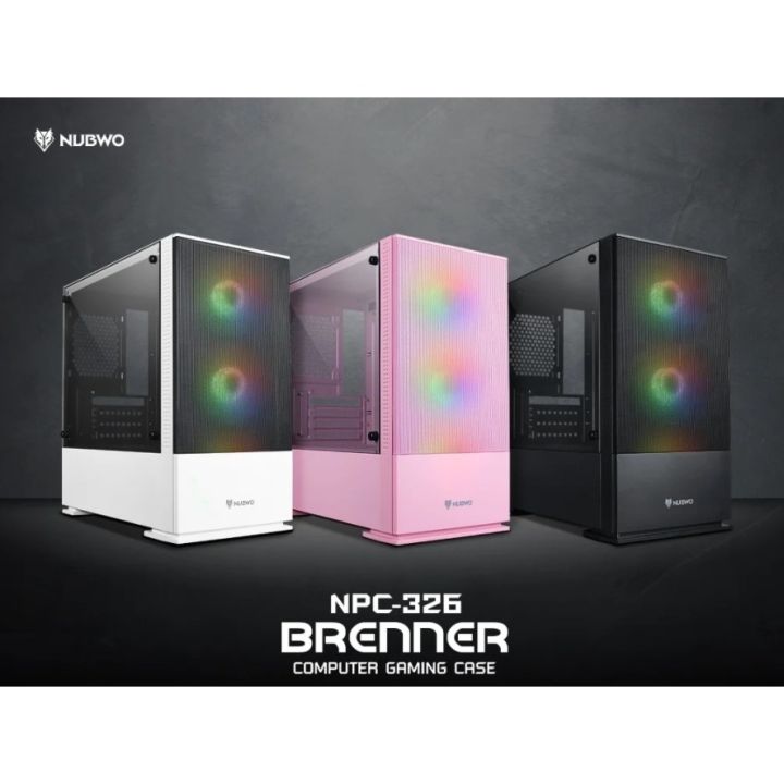 CASE (เคสเกมมิ่ง) NUBWO BRENNER NPC-326 Micro-ATX Gaming Case ประกัน 1 ...