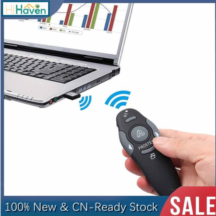 Wireless USB Presenter Power Point PPT Remote Control Laser Pointer ...