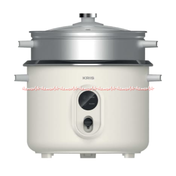 Kris 4L Rice Cooker 2Tingkat Dengan Steamer Manual Warna Putih Krisbow ...