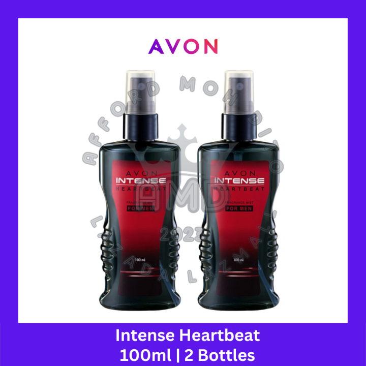 AVON Intense Heartbeat Fragrance Mist for men 100 ml ( 2 BOTTLES ...