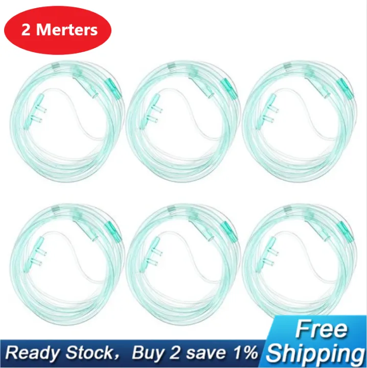 6Pcs Oxygen Cannulas 2 Meters Nasal Cannula Soft Nasal Oxygen Tubing O2 ...
