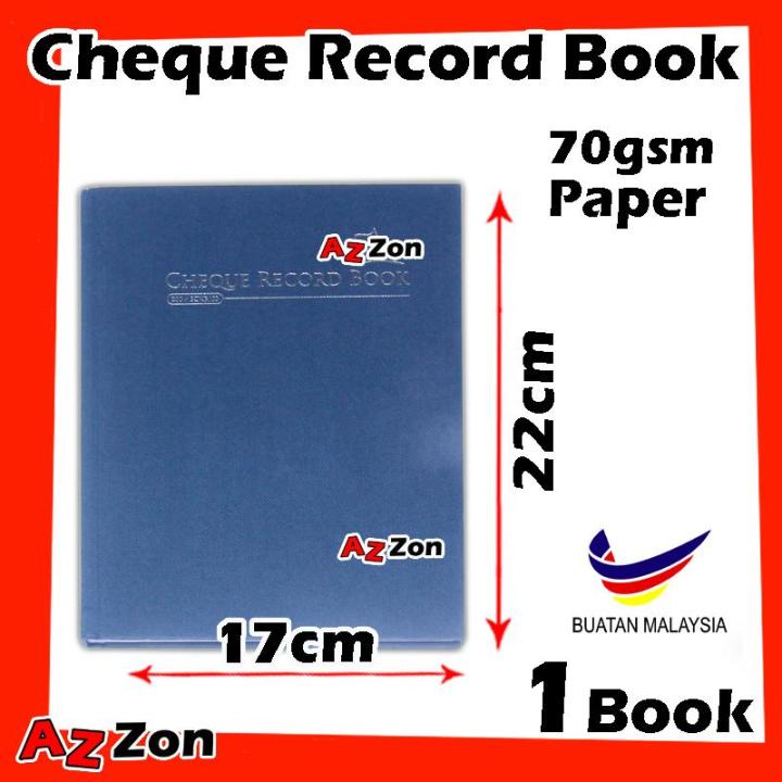 Cheque Record Book Buku Record Bank Cek 支票记录簿 | Lazada