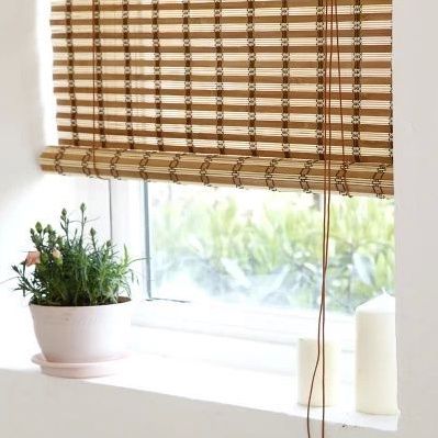 Traditional Asian native louver trading bamboo rolled window shades ...