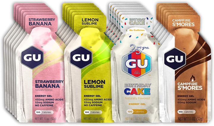 GU Energy Original Sports Nutrition Energy Gels, 24-Count, Assorted ...