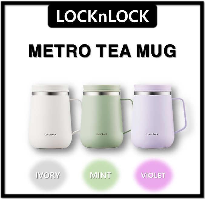 [LocknLock] New Metro Tea Mug 400ml 3Colors LHC4305 | Lazada